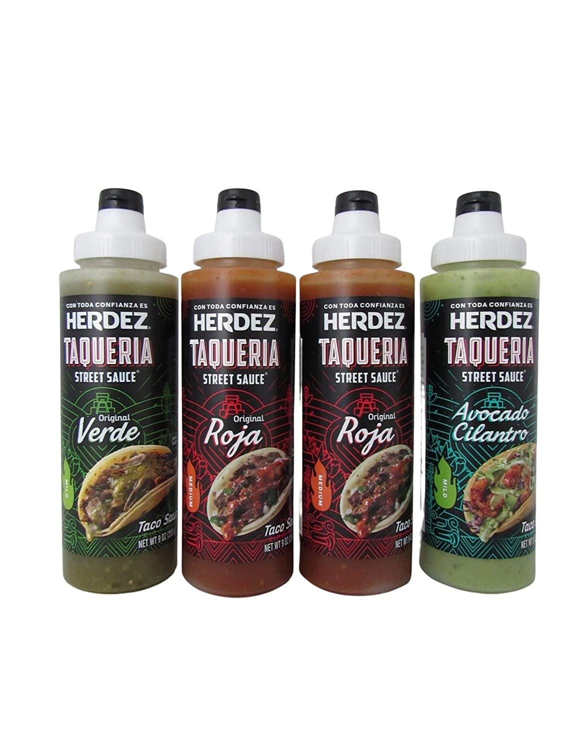 Herdez Taqueria Street Sauce Variety Pack, Original Verde, Rojo Mexican ...