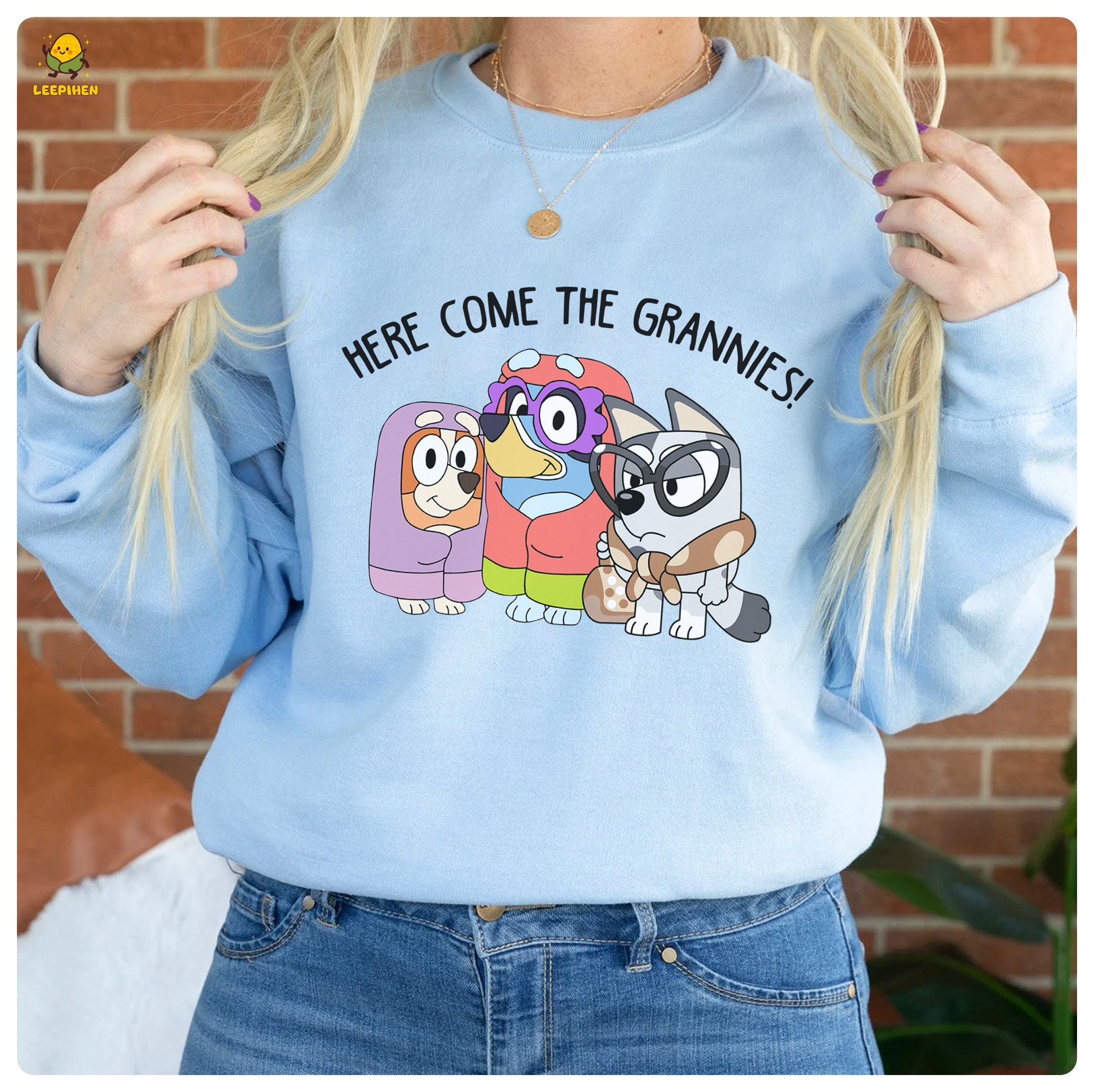 Here Come The Grannies Sweatshirt, Bluey Sweater, Bluey And Bingo Shirt ...