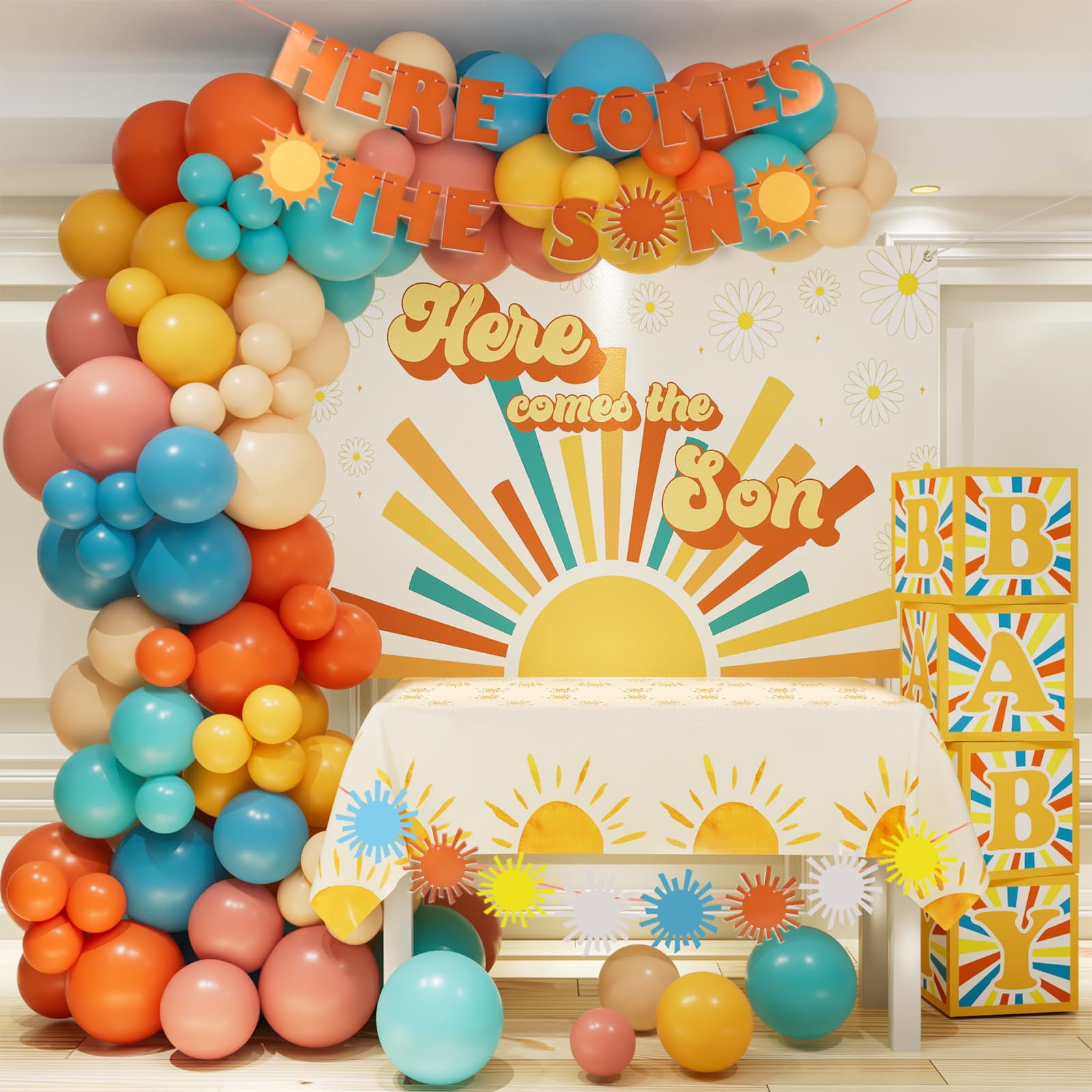 Here Comes the Son Baby Shower Decorations Boho Baby Shower Decorations ...