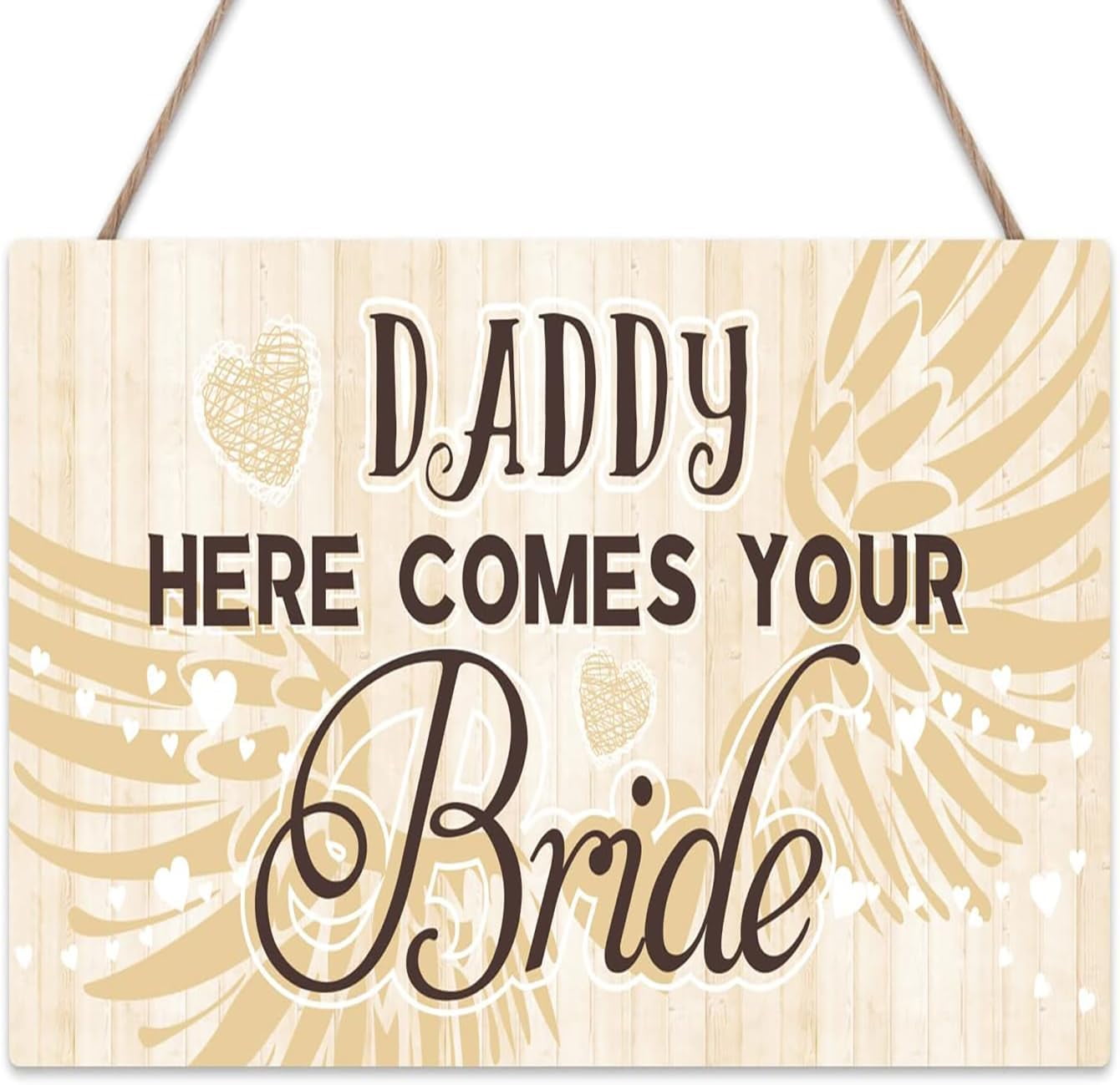Here Comes Your Bride Wood Sign for Wedding - Daddy Here Comes Mommy ...