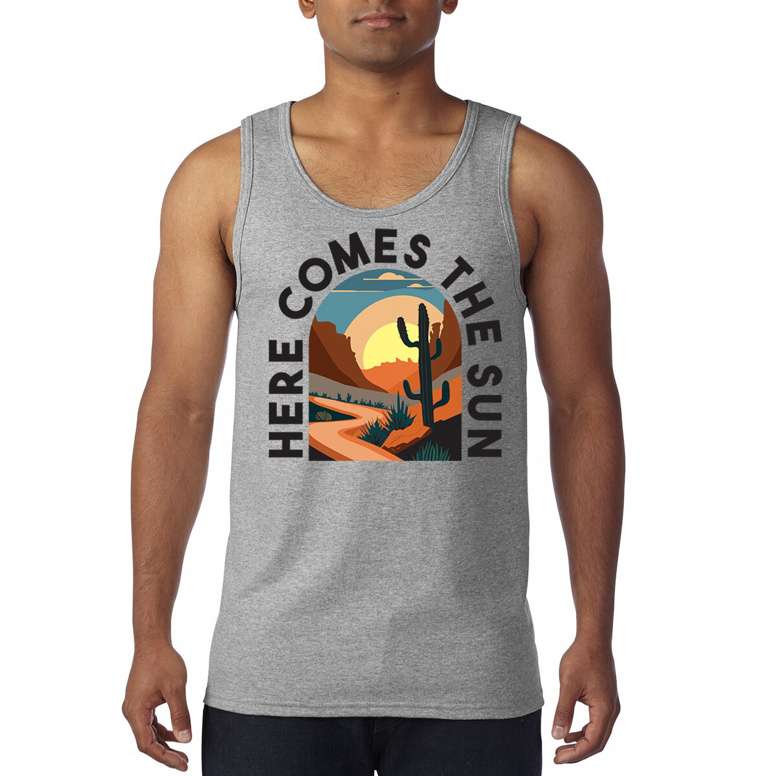 Here Comes the Sun Tank Top Retro Boho Cactus Canyon Sunrise Vintage ...