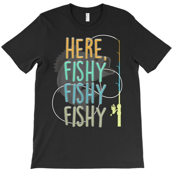 Here Fishy Fisherman Funny Fishing Rod Fish Fishing Saying Angler ...