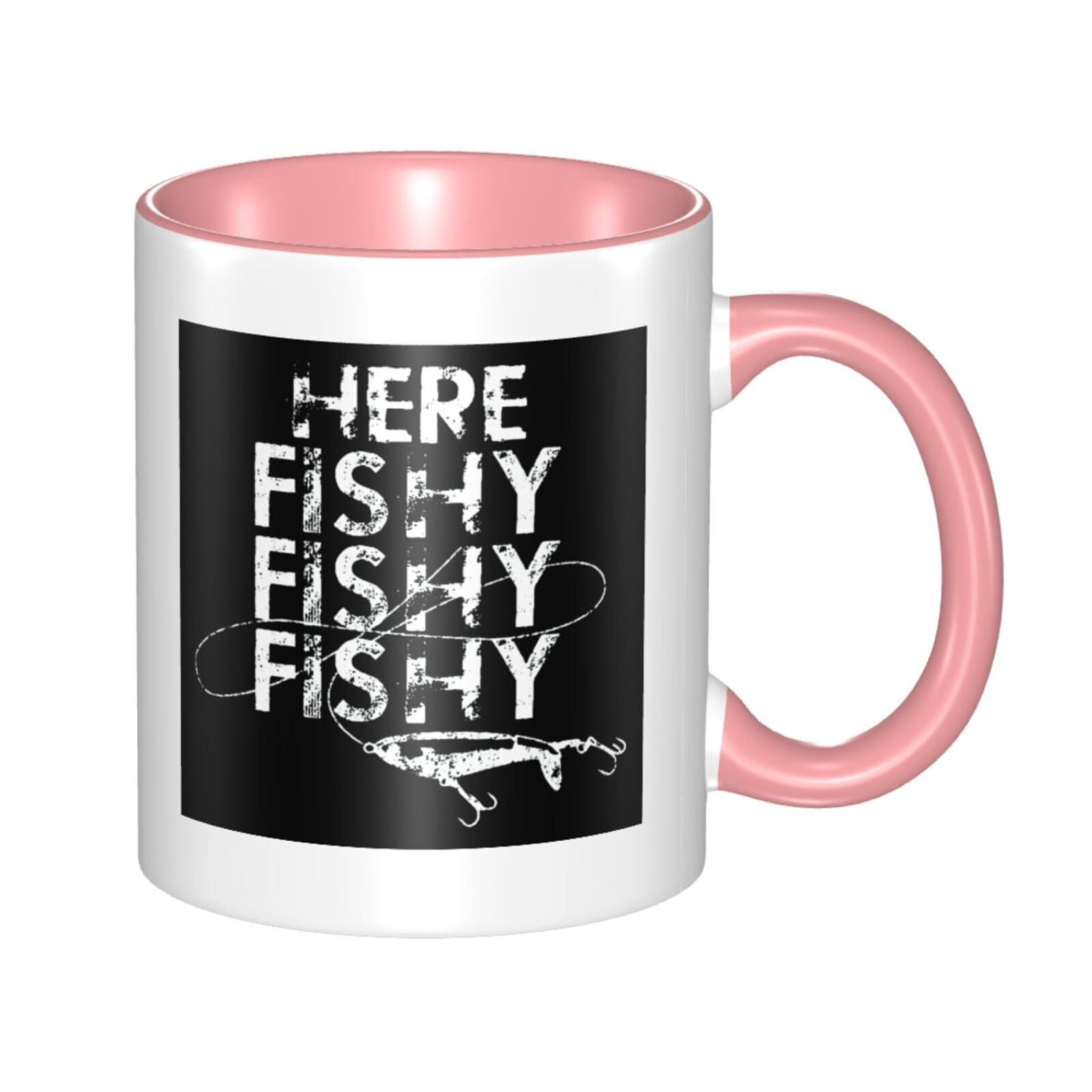 Here Fishy Fishy Ceramic Coffee Mug Classic Drinking Cups with Handle ...