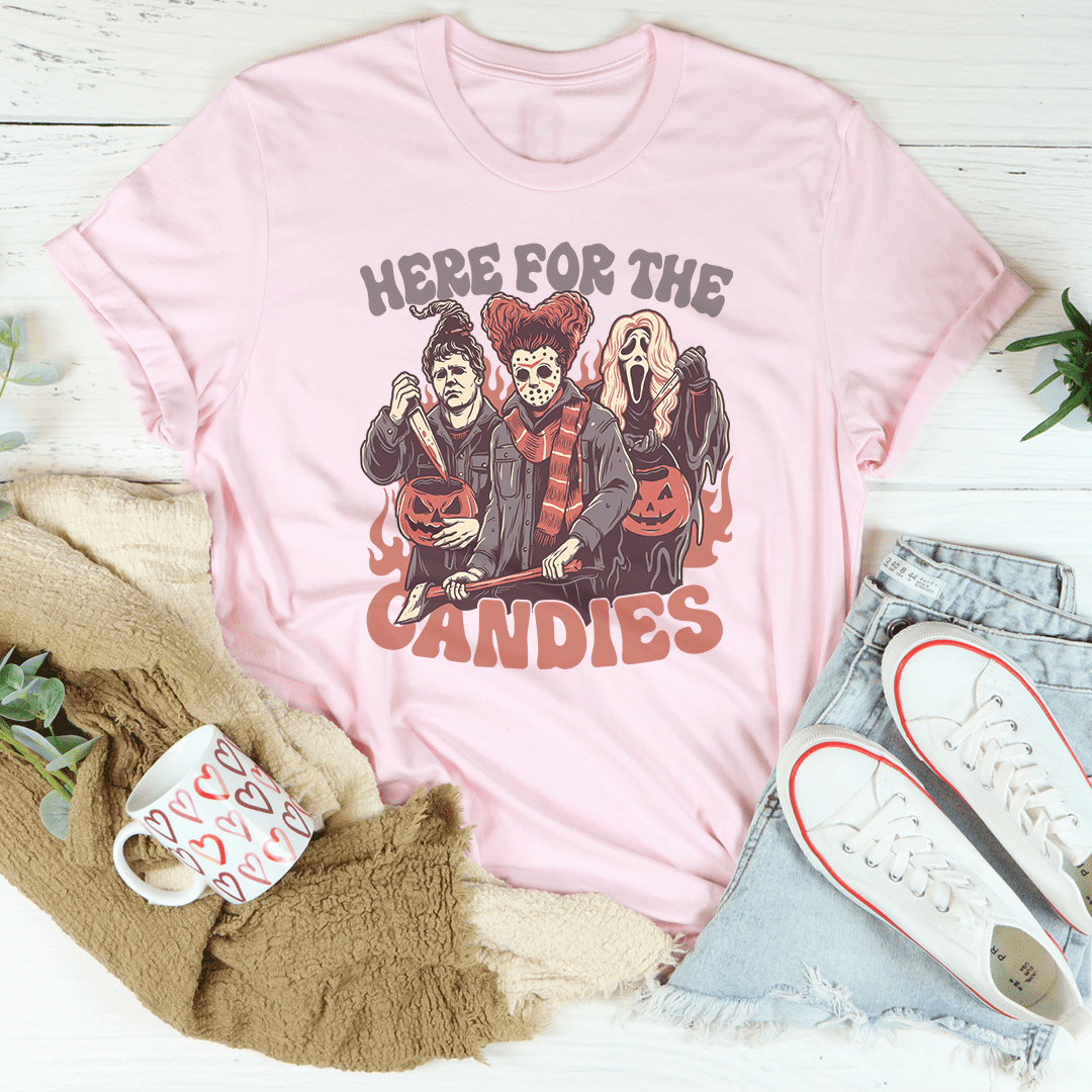 Here For The Candies Tee Black S Printify T-Shirt T-Shirt - Walmart.com