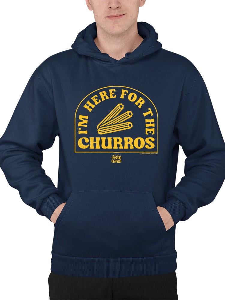 Here For The Churros - Bold Retro Snack Lover Graphic Design Men's Hoodie - Walmart.com
