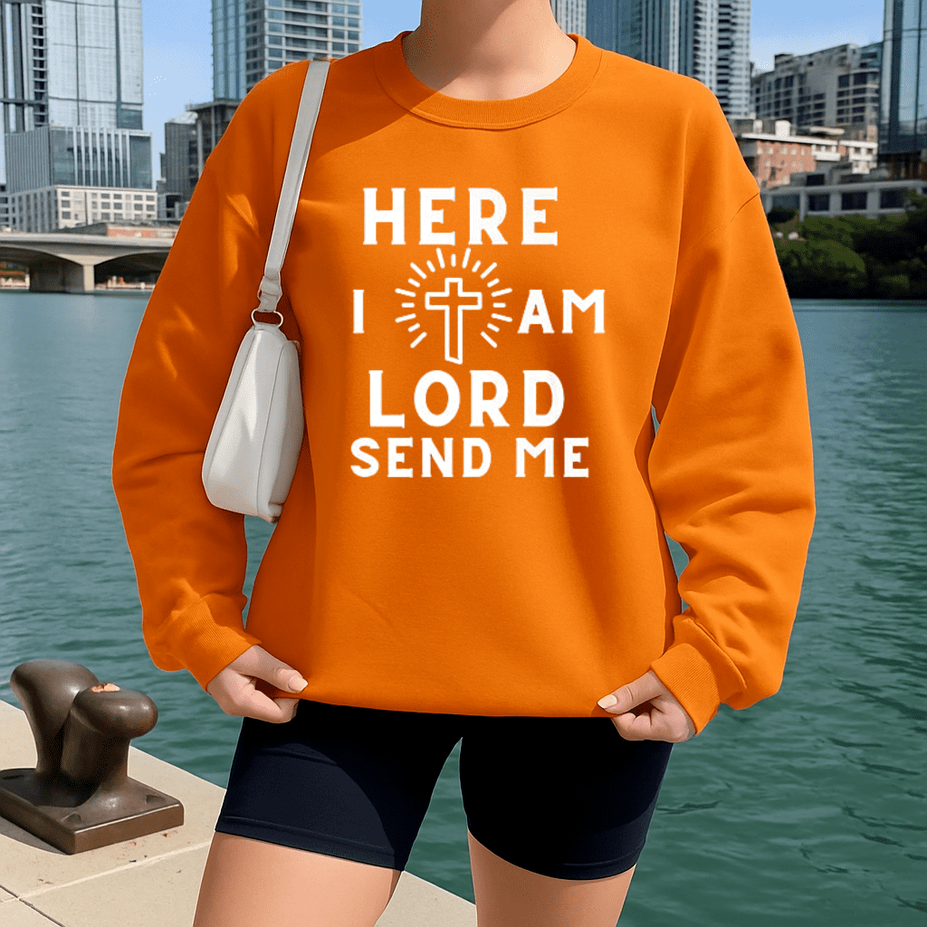 Here I Am Lord Send Me Christian Print Bible Faith Quote Religious ...