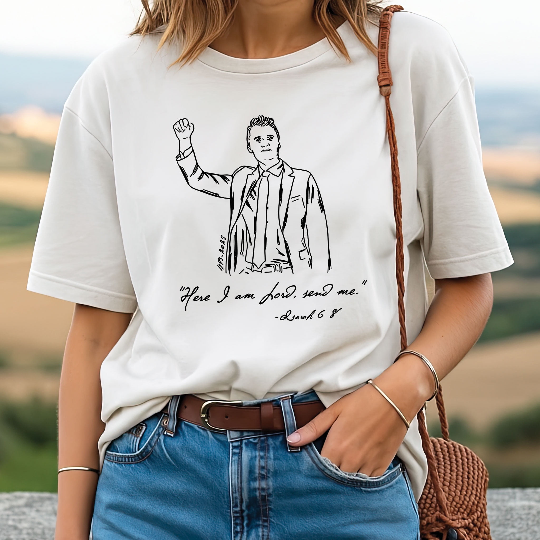 Here I Am, Lord Send Me T-Shirt – Christian Bible Verse Tee Isaiah 6-8, Hand Drawn Faith Graphic ...