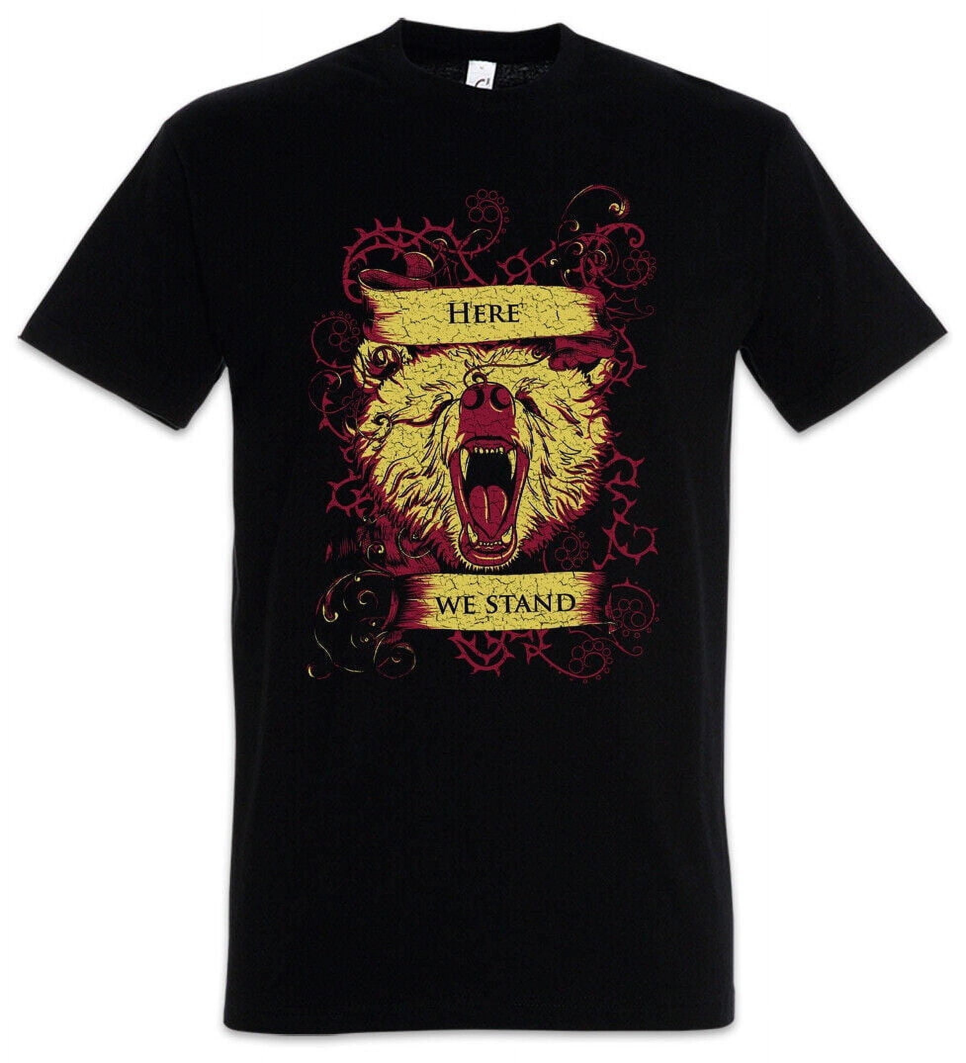 Here We Stand T-Shirt Game of Haus Mormont Symbol Logo Thrones Flagge ...