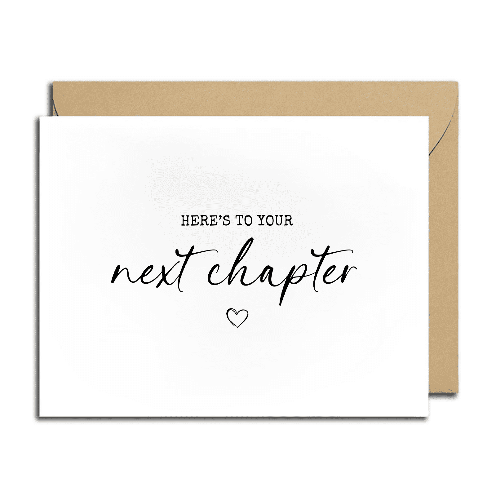 "Here's to Your Next Chapter" Inspirational Card – Blank Inside with ...
