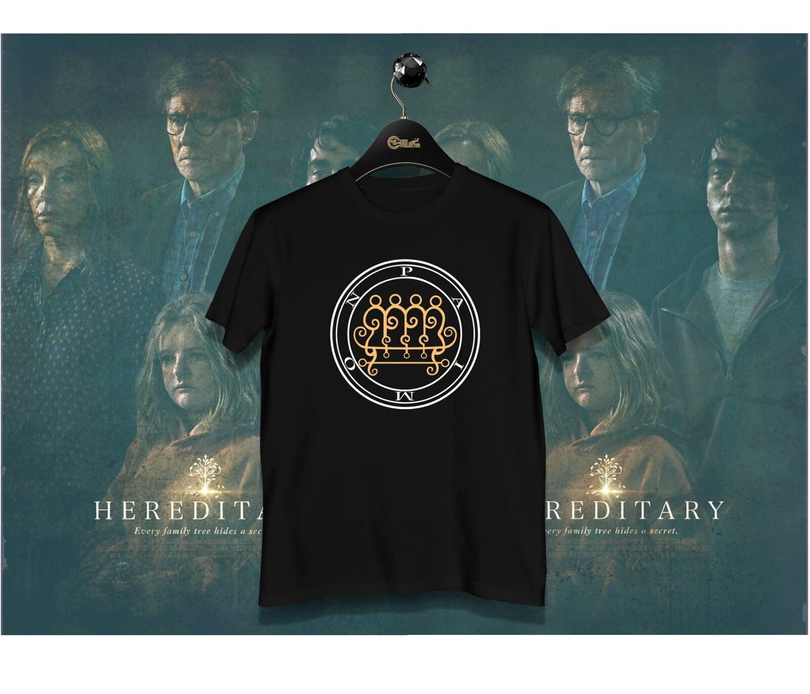 Hereditary KIng Paimon Occult Satanic Symbol Cult Horror Movie T-shirt ...
