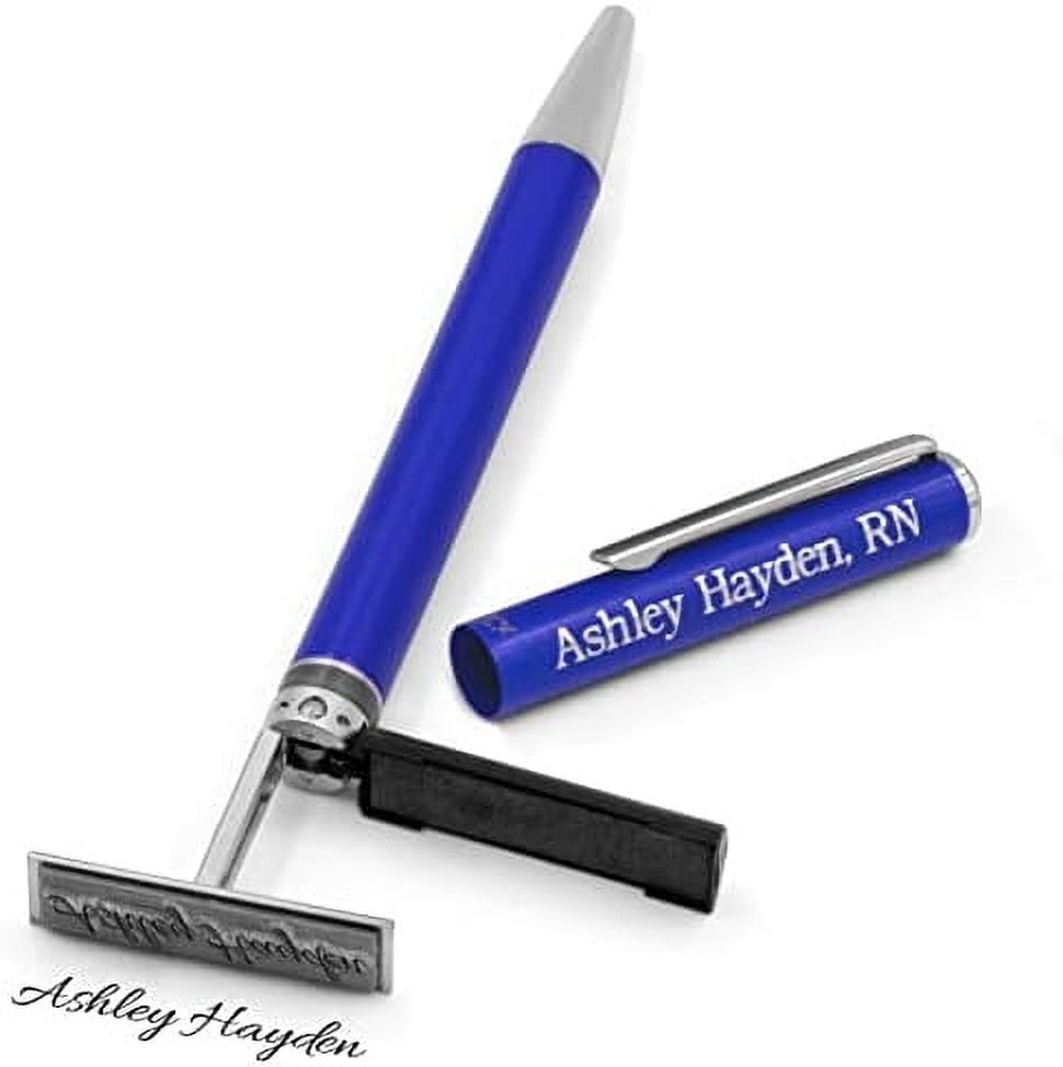 Heri Metal Stamp Pen with Free Engraving - Blue - Walmart.com