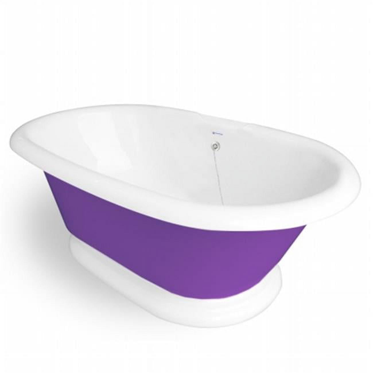 Heritage 72 in. Splash Of Color Acrastone Tub & Drain, Chrome Metal ...