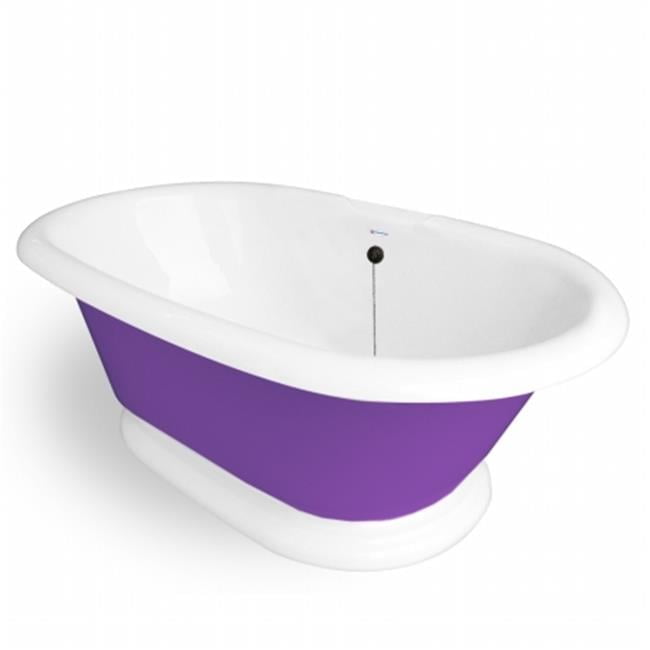 Heritage 72 in. Splash Of Color Acrastone Tub & Drain, Old World Bronze ...