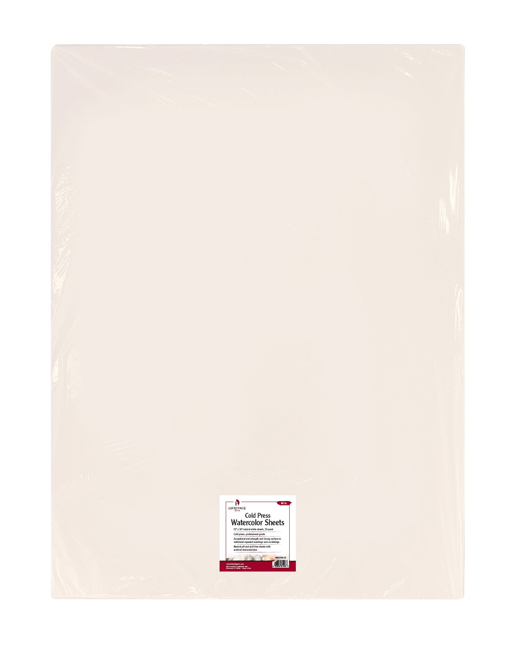 Heritage Arts 90 lb. Cold Press Watercolor Sheet Stock - Walmart.com