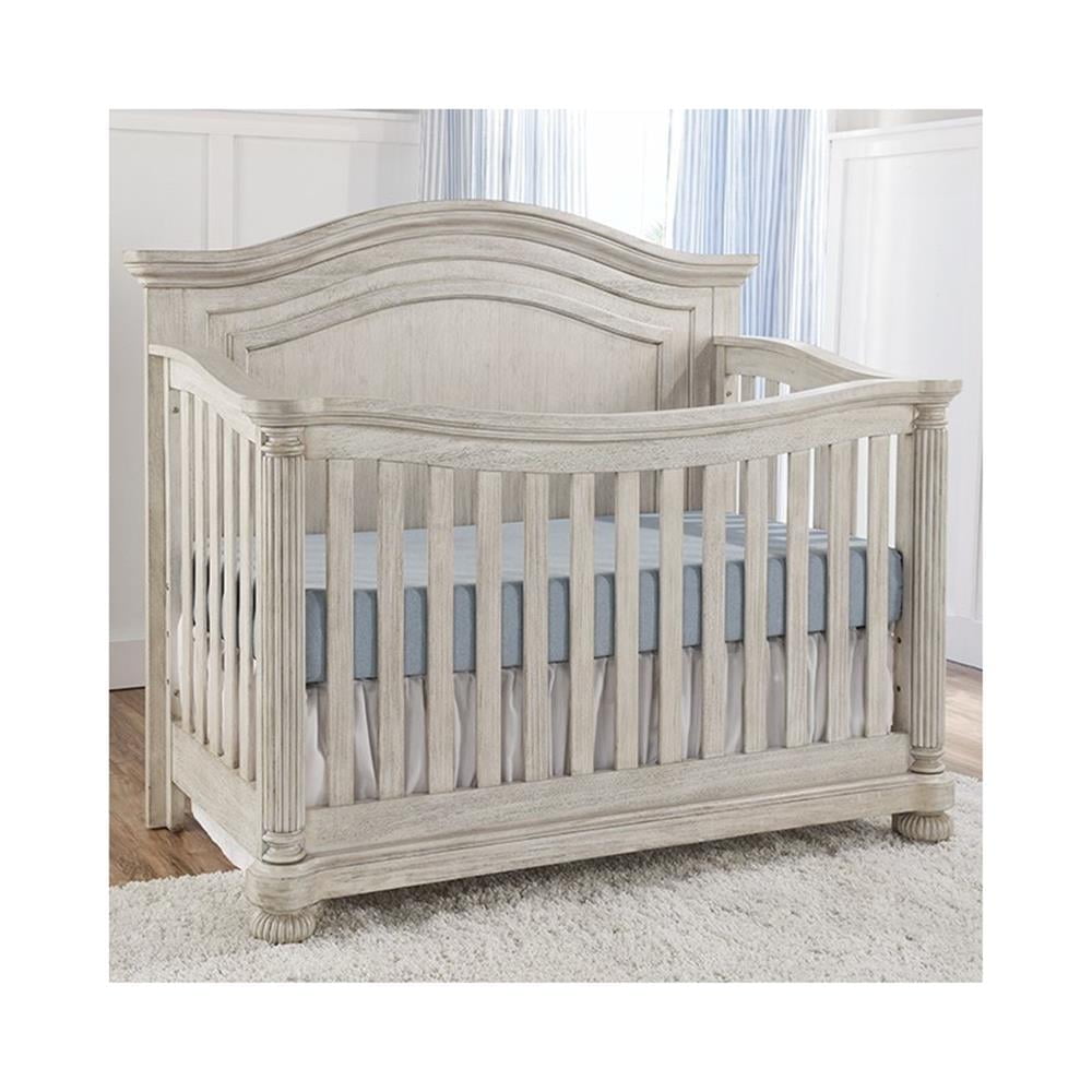 Charleston 4-in-1 Convertible Wood Crib in Weathered White - Walmart.com