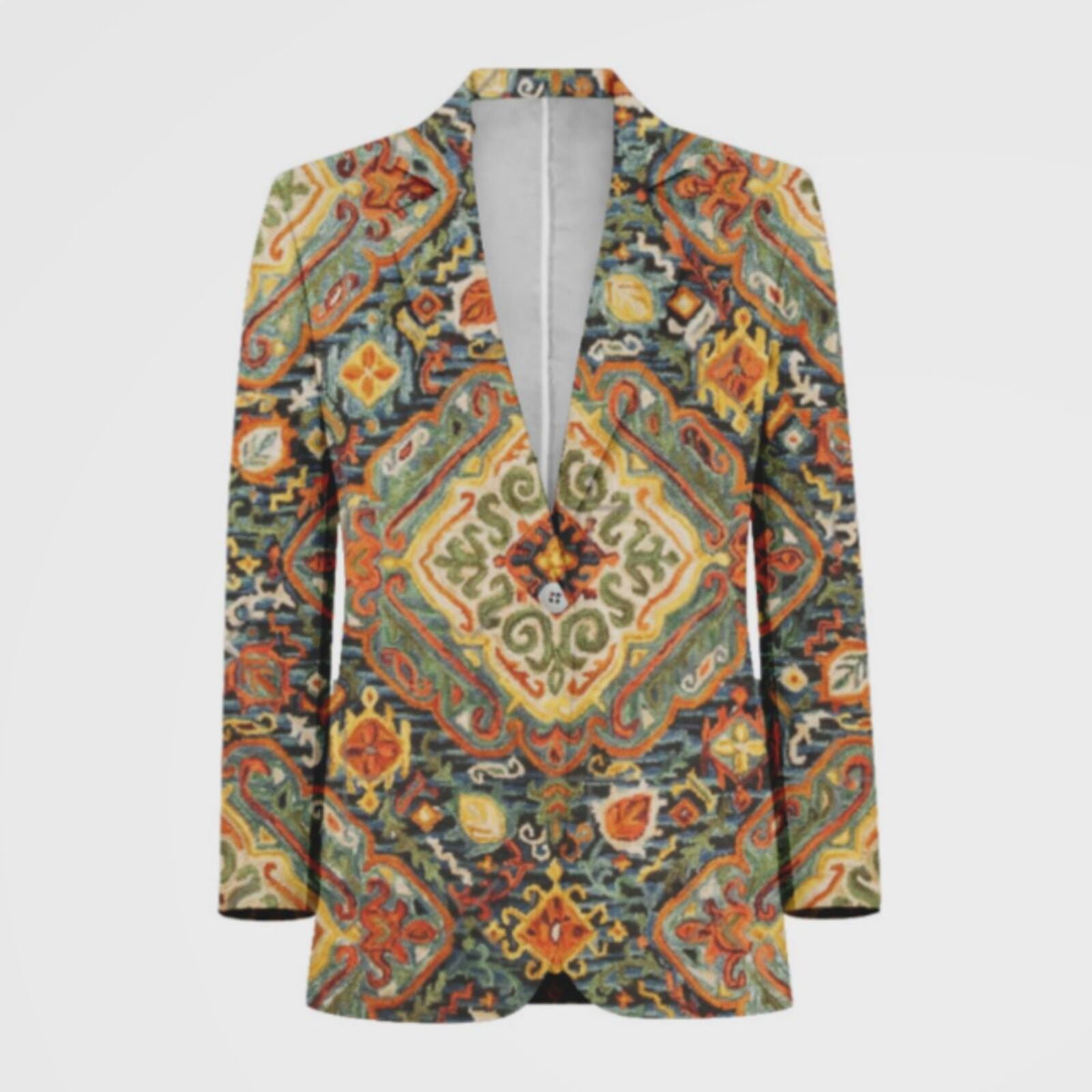 Heritage Bohemian Floral Traditional Moroccan Style-01 Men Blazers Slim ...