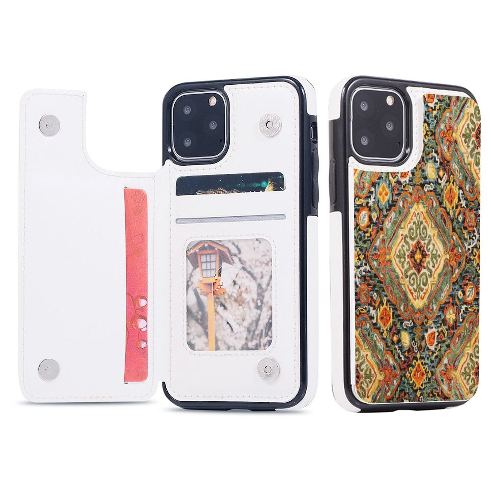 Heritage Bohemian Floral Traditional Moroccan Style Leather Wallet Case ...