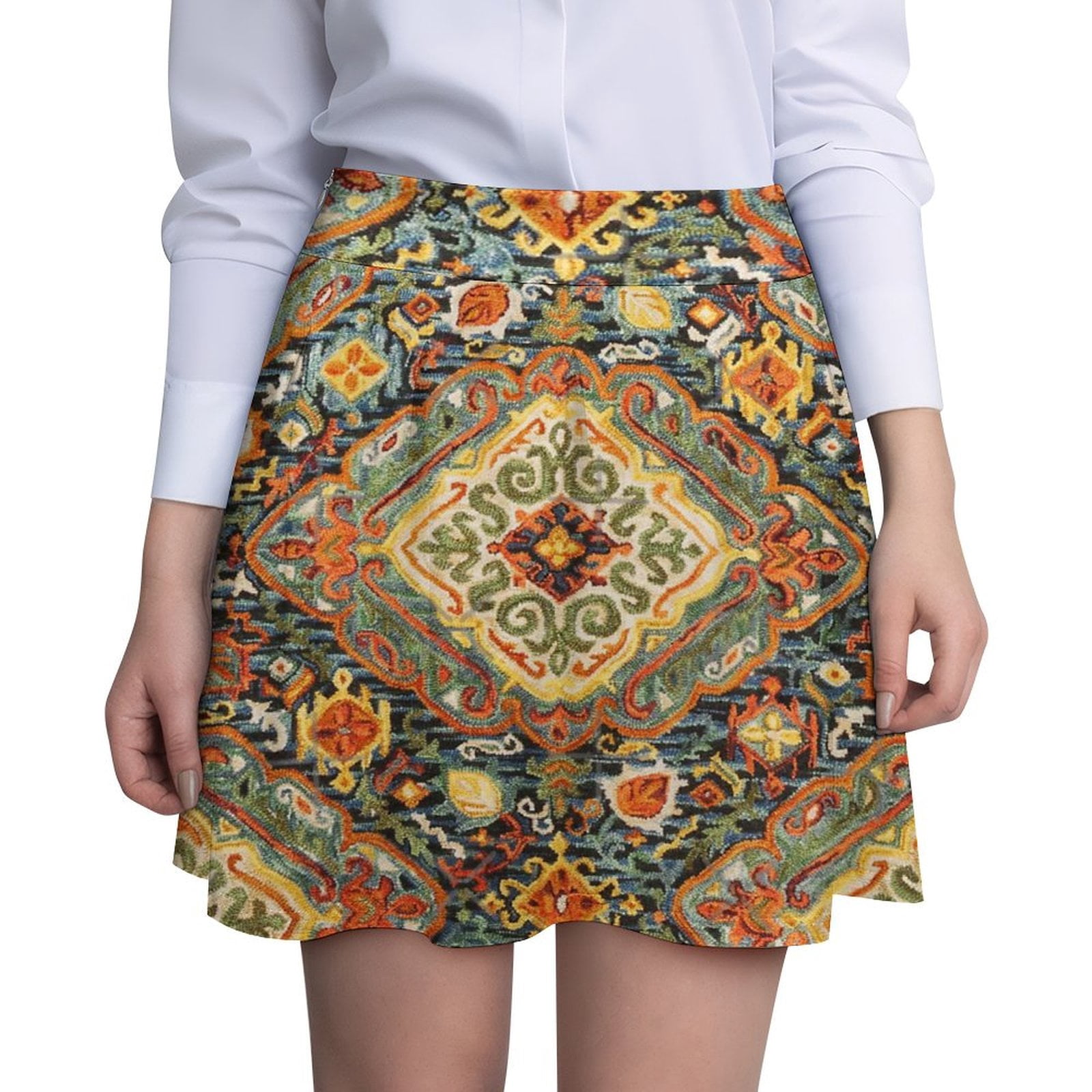 Heritage Bohemian Floral Traditional Moroccan Style Women's Casual Mini ...