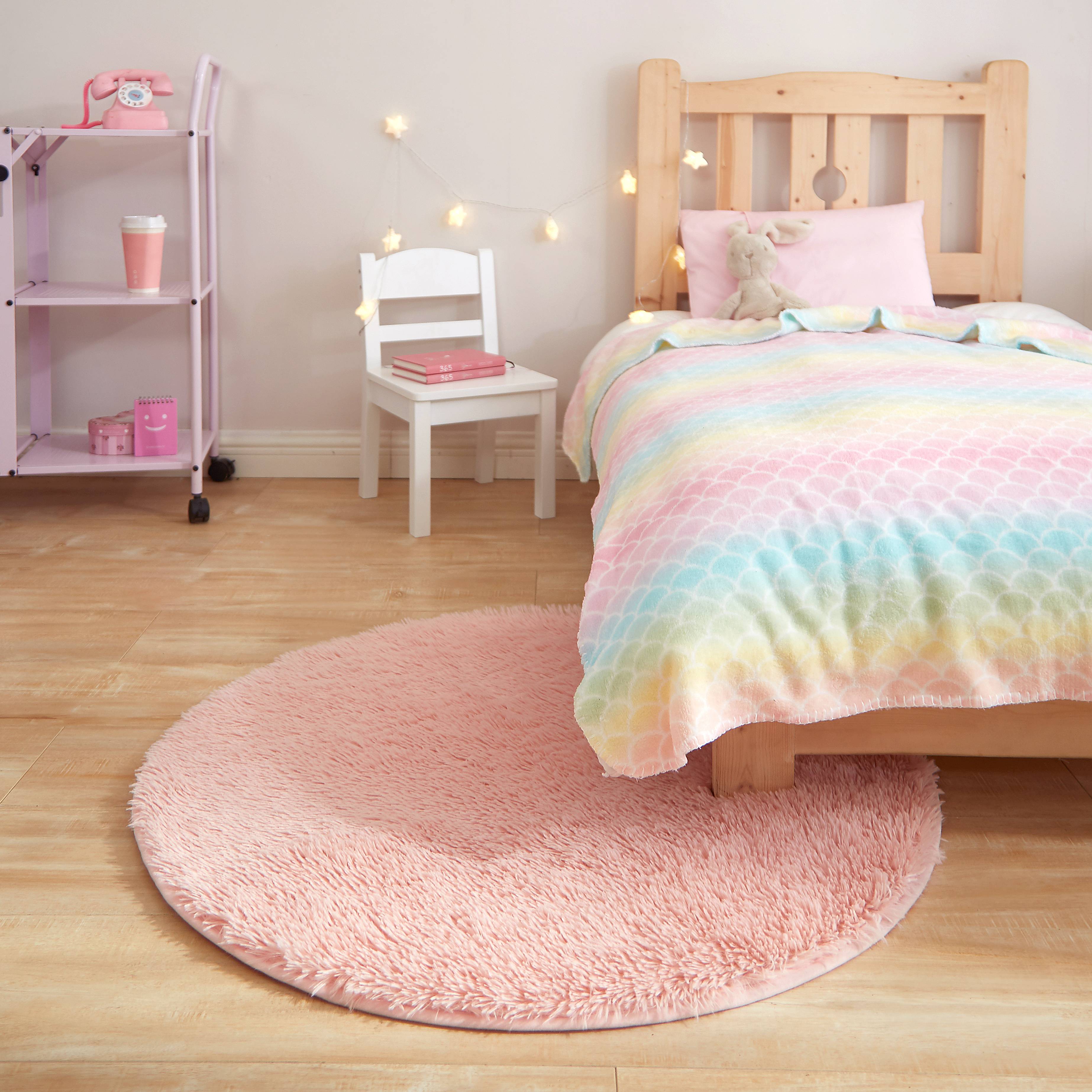 Heritage Club Circular Shag Rug, 36" Round, Blush - Walmart.com