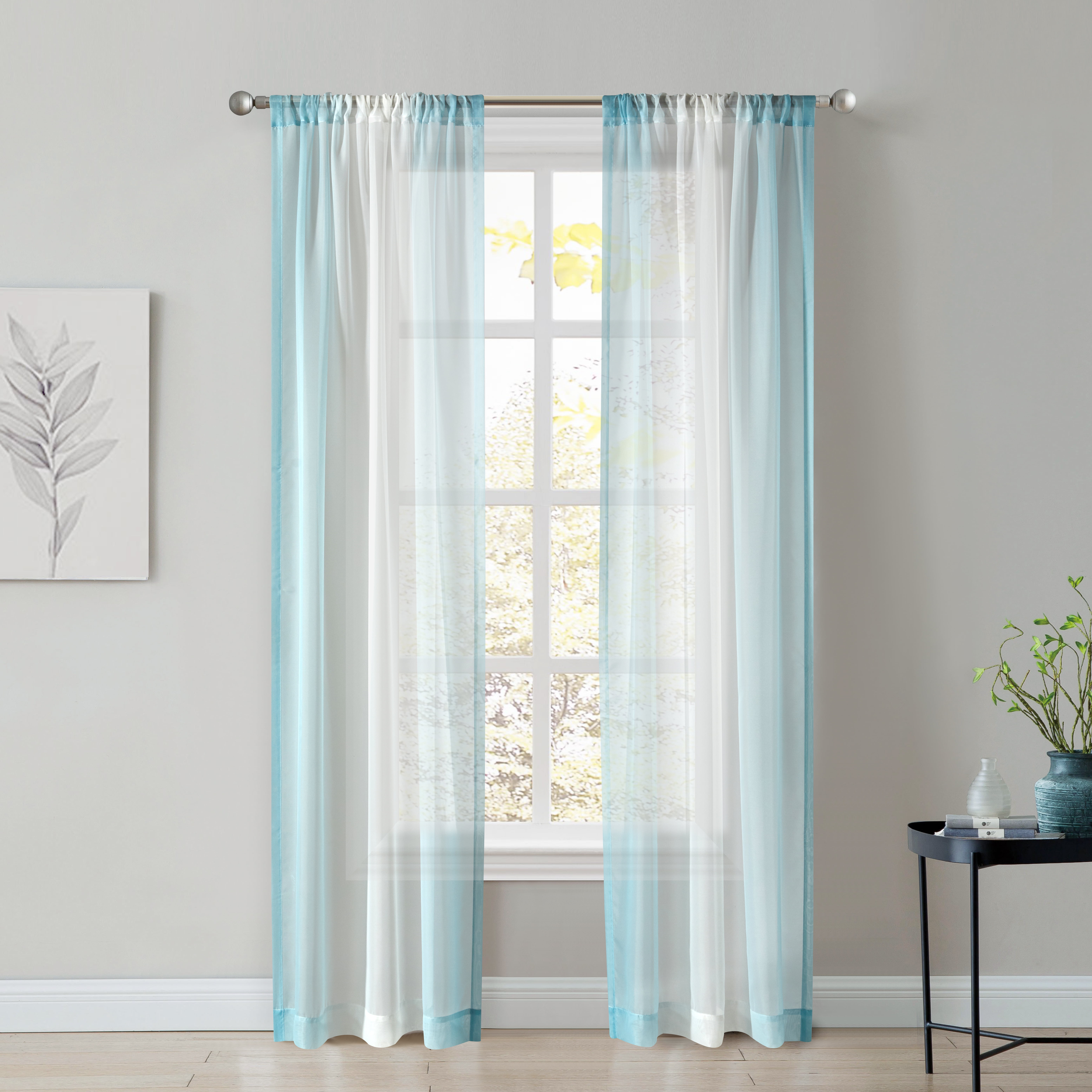 Heritage Club Ombre Sheer Window Panel - Stylish Design - Walmart.com