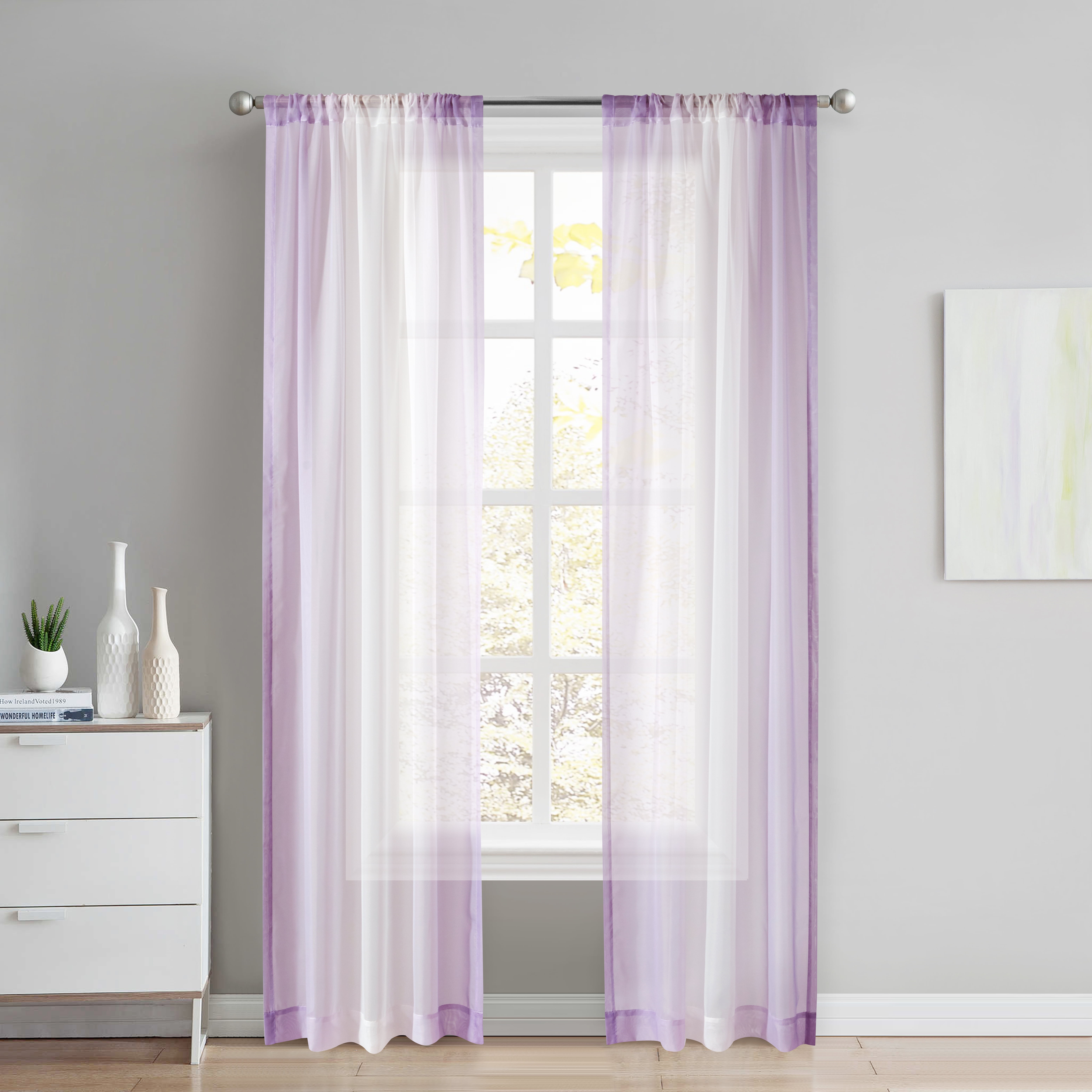Heritage Club Ombre Sheer Single Window Panel - Walmart.com