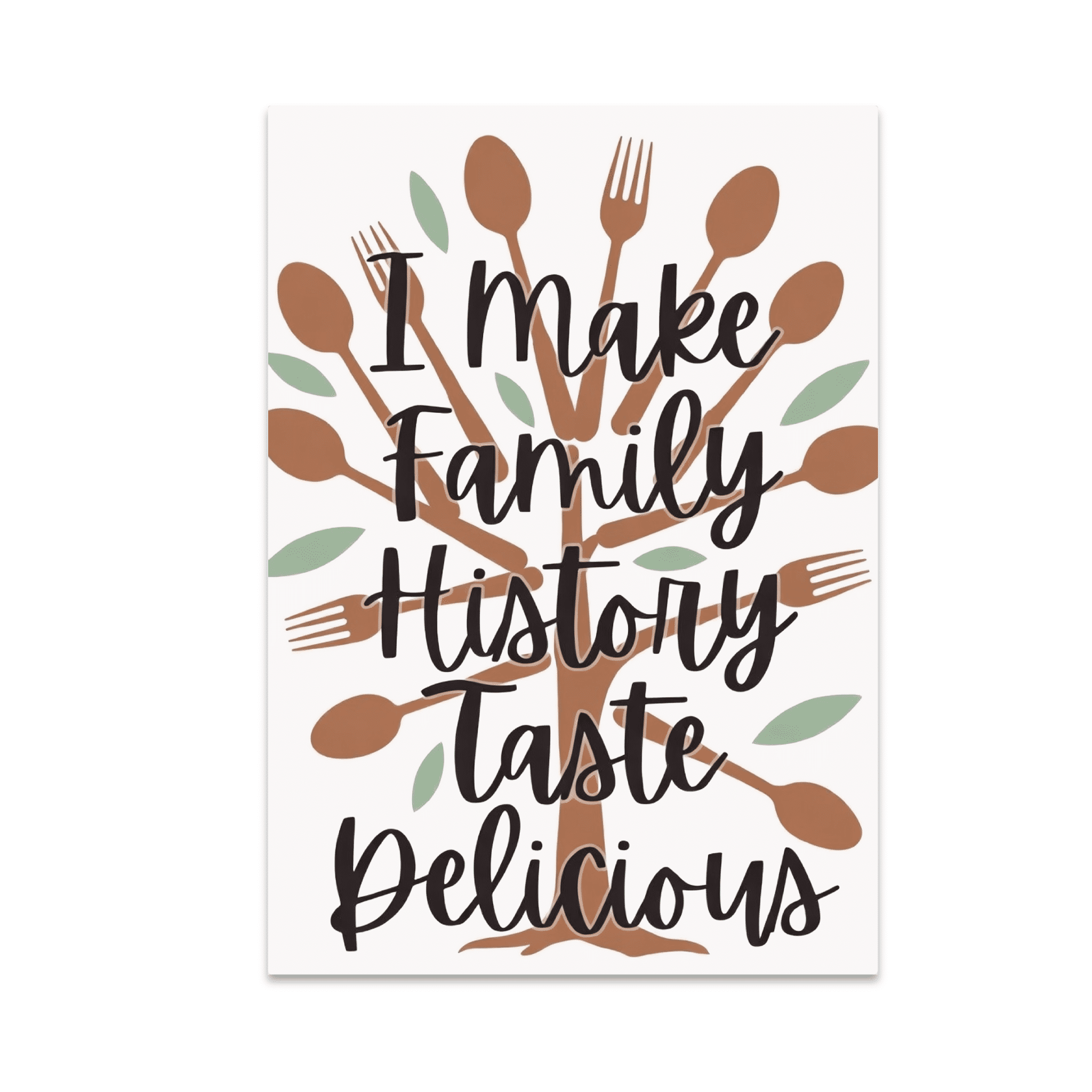 Heritage Cooking Decor - Family Tree Kitchen Utensils - 13x19 Poster ...