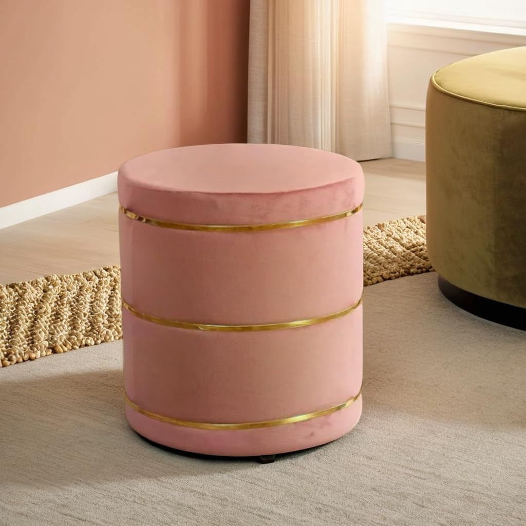 Heritage Crafters Velvet Luxurious Ottoman Pouffes for Sitting Sofa ...
