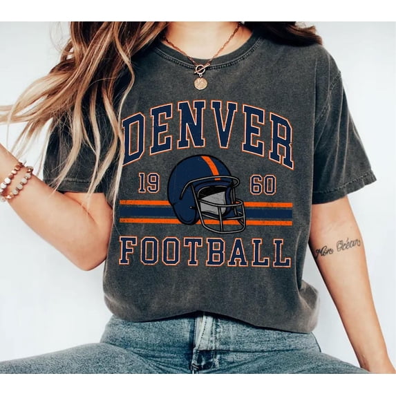 Heritage Football Graphic Tee Reflecting Denver Sports History with a ...