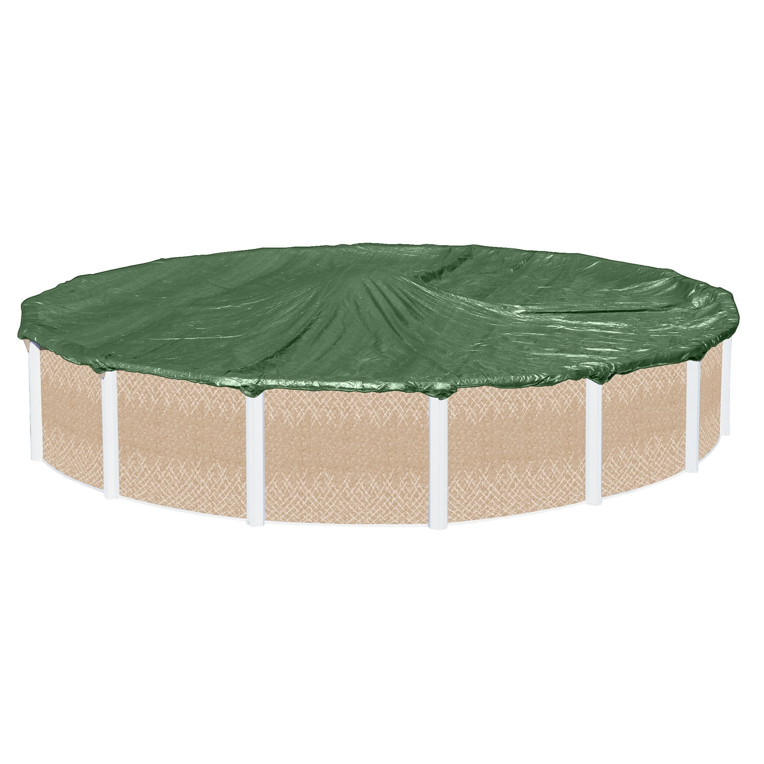Heritage Heavy-Duty 24 ft. Round Above-Ground Pool Winter Cover with 12 ...