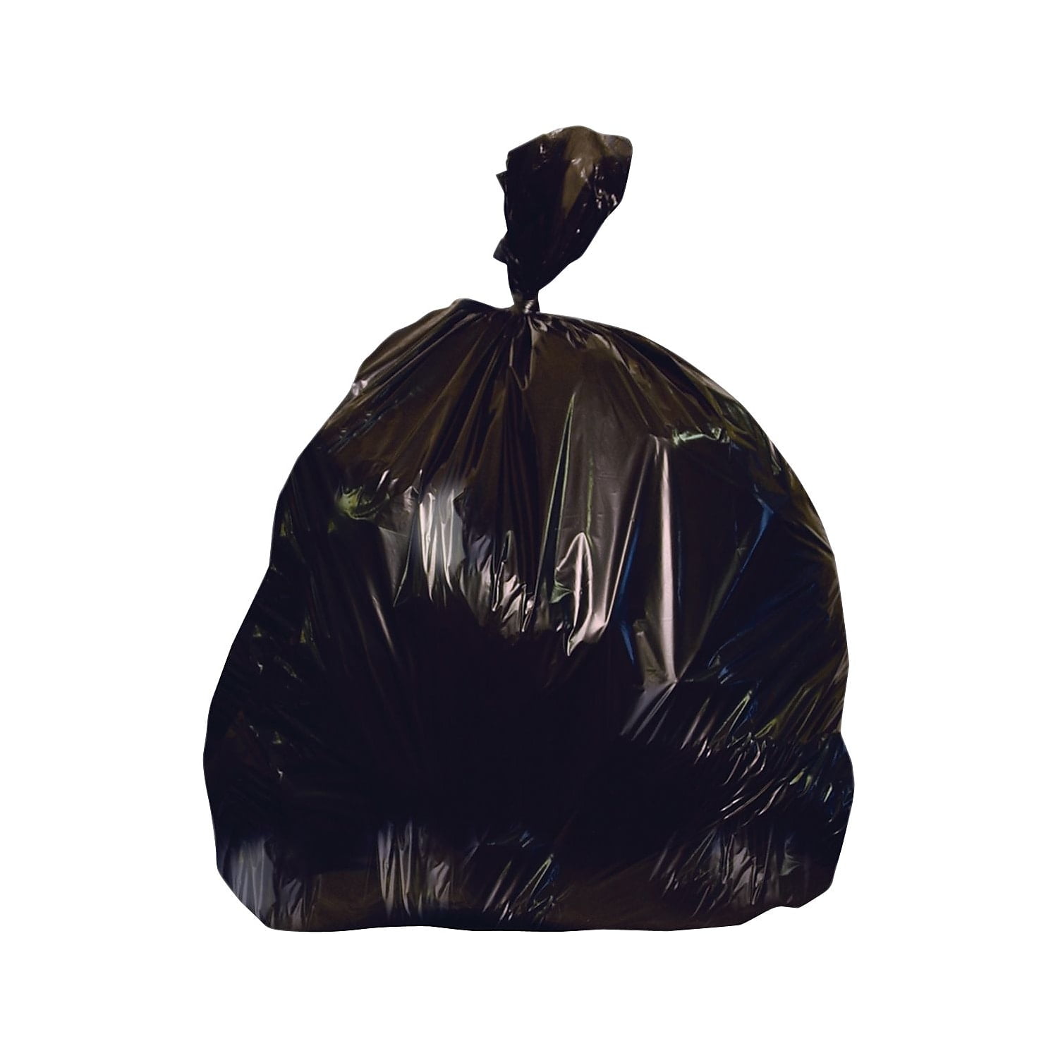 Heritage High-Density Waste Can Liners, 10 gal, 8 mic, 24" x 24", Black ...