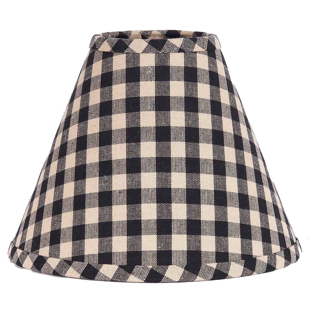 Heritage House Check Black 16" Washer Fabric Lamp Shade by Raghu ...