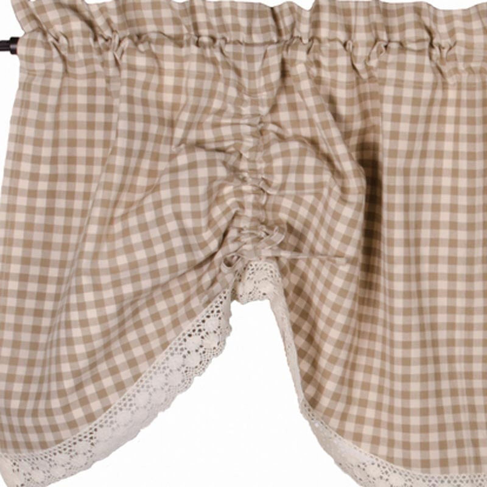 Heritage House Lace Oat - Cream Gathered Valance by Raghu - Walmart.com