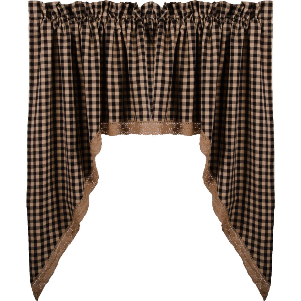 Heritage House Lace Swags Red Black or Oat - Walmart.com
