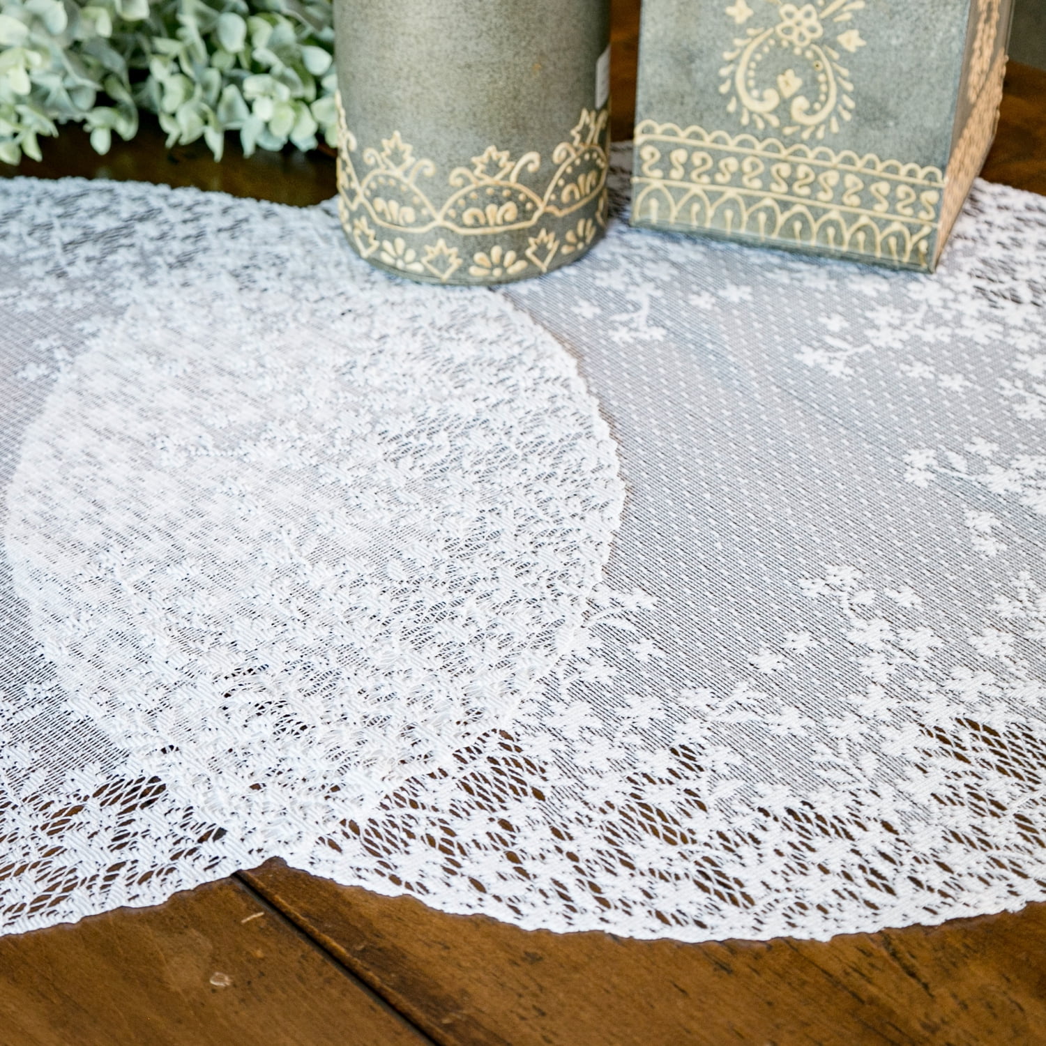 Heritage Lace BL-2000W-S 20 in. Blossom Round Doily - White - Set of 2 ...