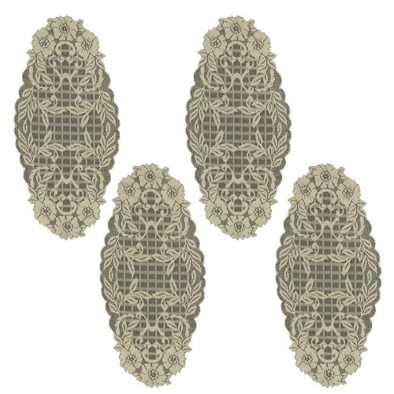Heritage Lace FT-1224L-S 12 x 24 in. Floral Trellis Doilies, Linen ...