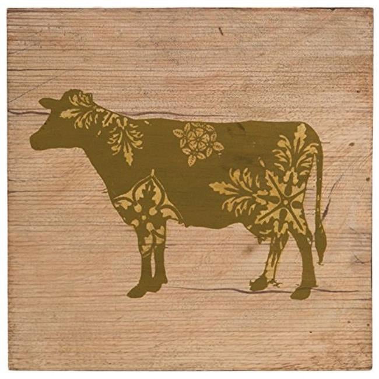 Heritage Lace Farmhouse 9"x9" Cow Wood Plaque - Walmart.com