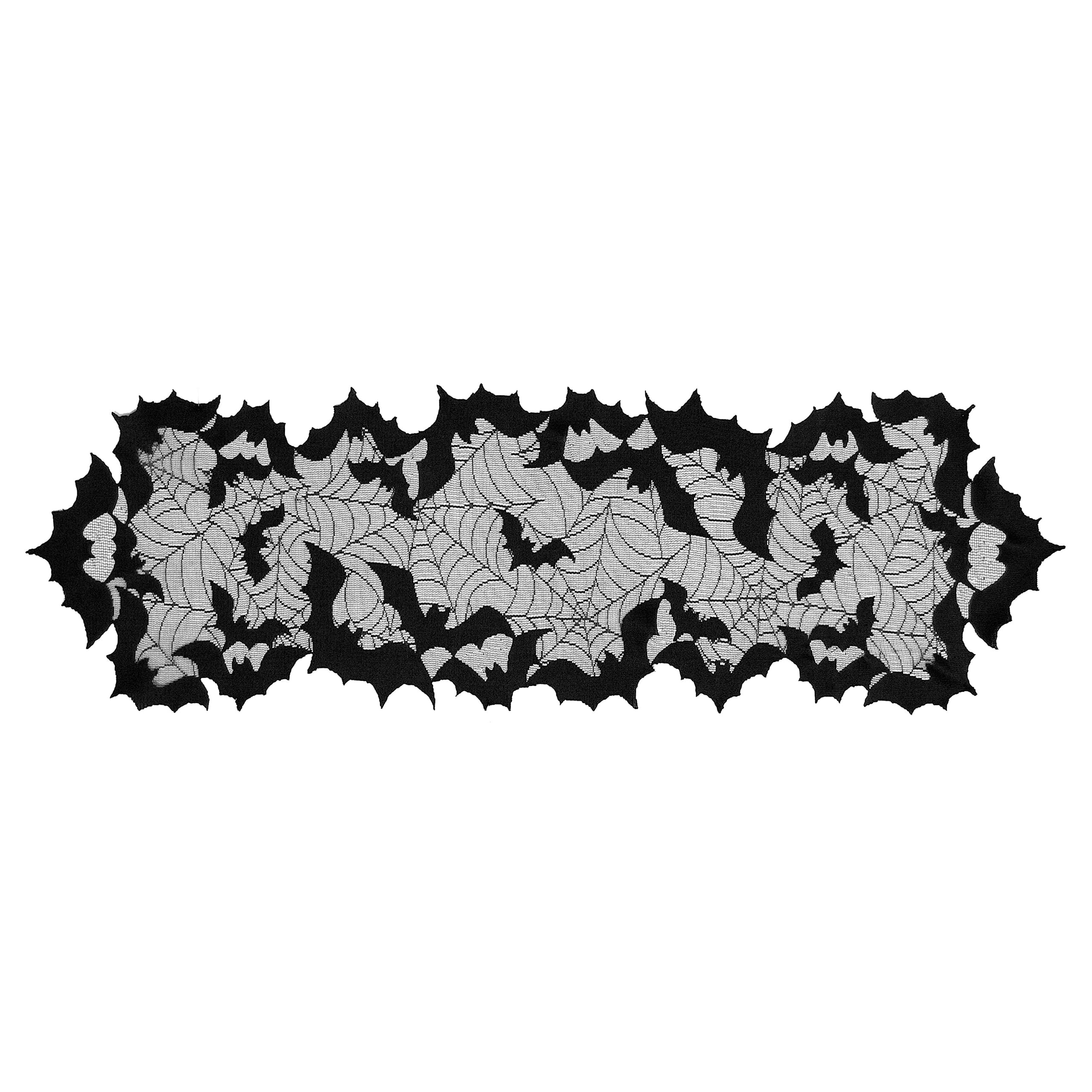Heritage Lace Going Batty 14-Inch by 48-Inch Runner, Black - Walmart.com