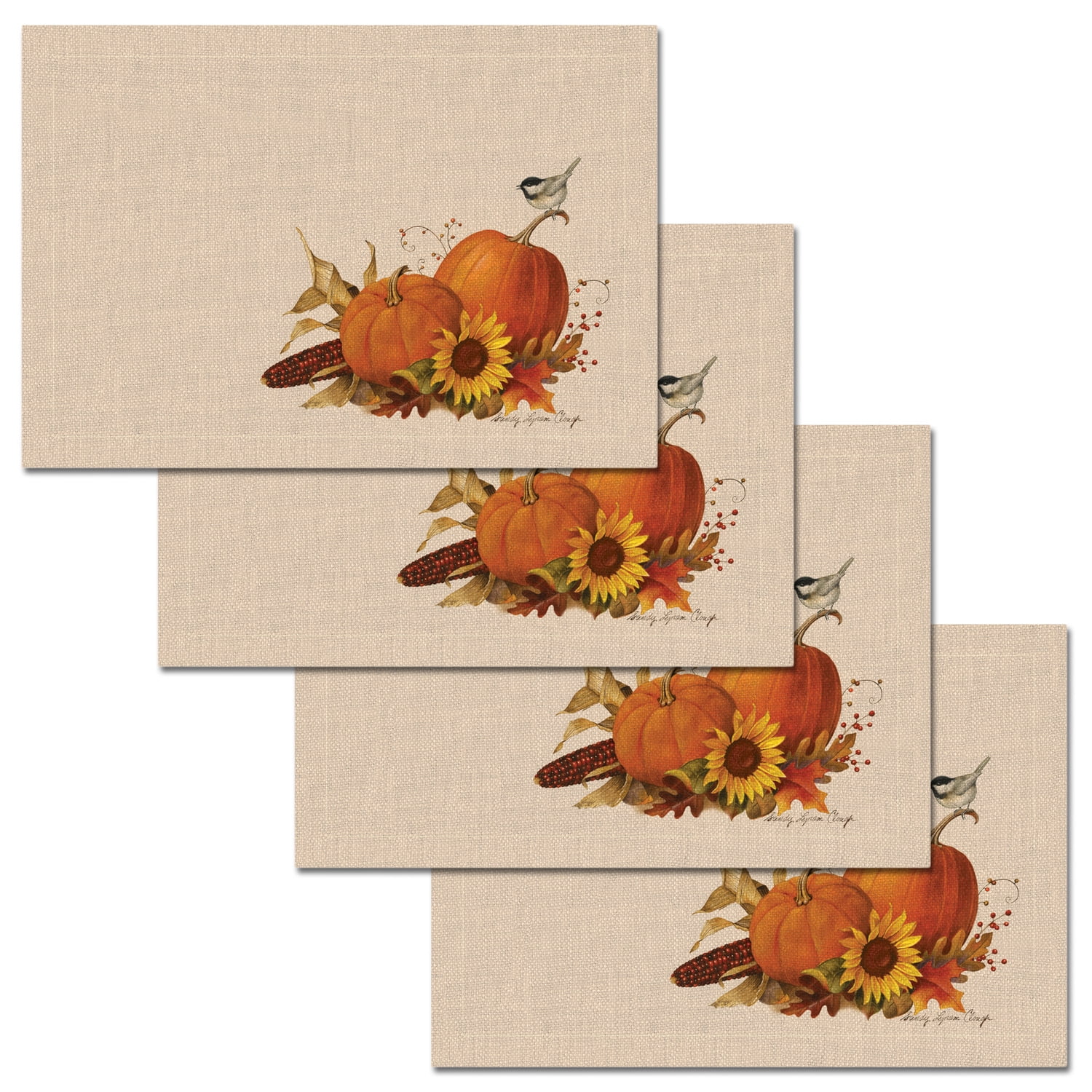 Heritage Lace Harvest Pumpkin 14x20 Placemat (Set of 4) - Walmart.com