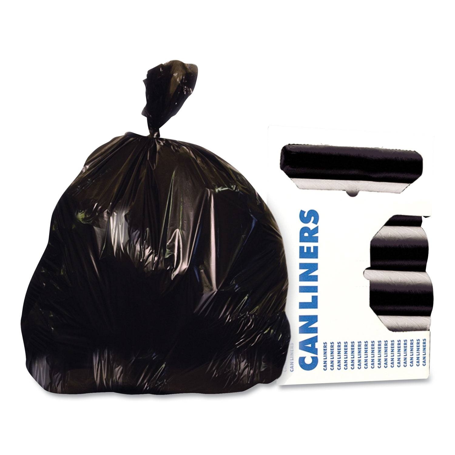 Heritage Low-density Repro Can Liner, 45 Gal, 1.2 Mil, 40" X 46", Black ...