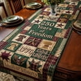 Heritage Patch Quilted Table Runner, USA 250th Year Freedom Celebration ...
