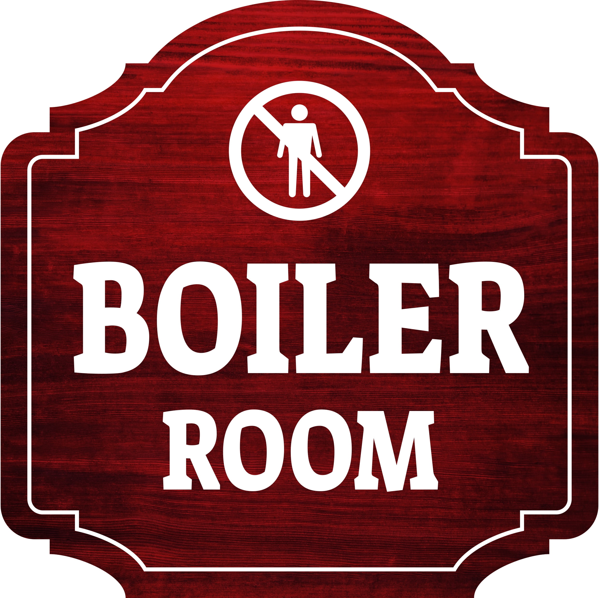Heritage Plus Boiler Room Wall or Door Sign | Office Warning Signage ...