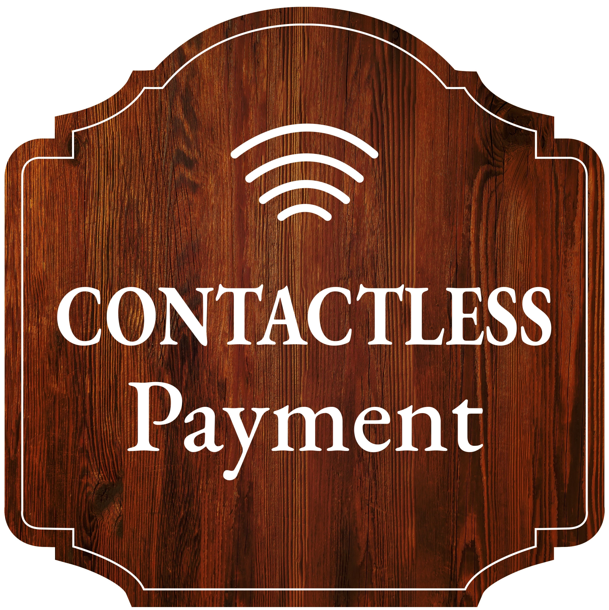 Heritage Plus Contactless Payment Wall or Door Sign | Public Spaces ...