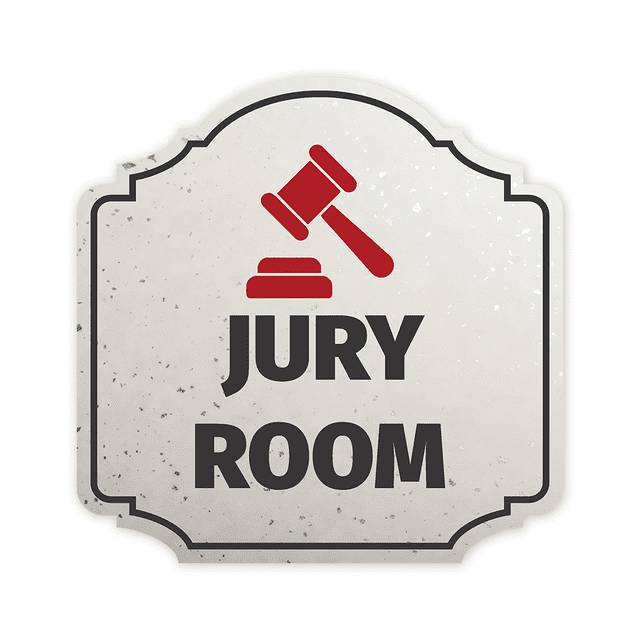 Heritage Plus Jury Room Wall or Door Sign | Courtroom Signage | Stylish ...