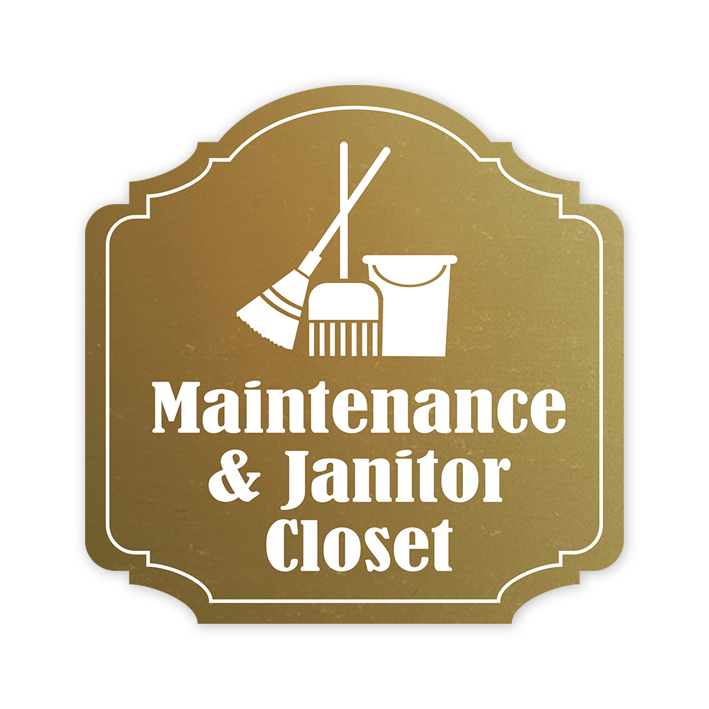 Heritage Plus Maintenance & Janitor Closet Wall or Door Sign | Business ...