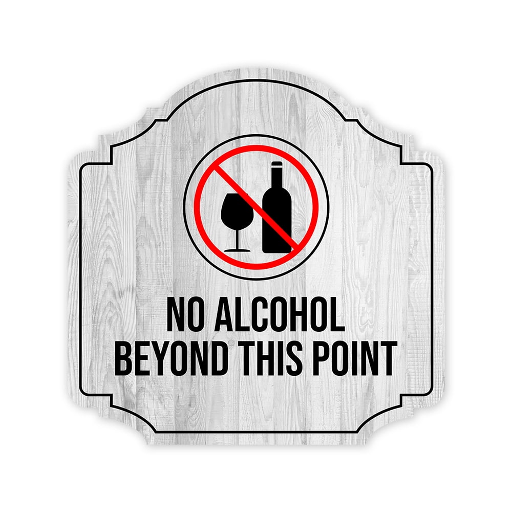 Heritage Plus No Alcohol Beyond This Point Wall or Door Sign ...