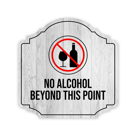 Heritage Plus No Alcohol Beyond This Point Wall or Door Sign ...