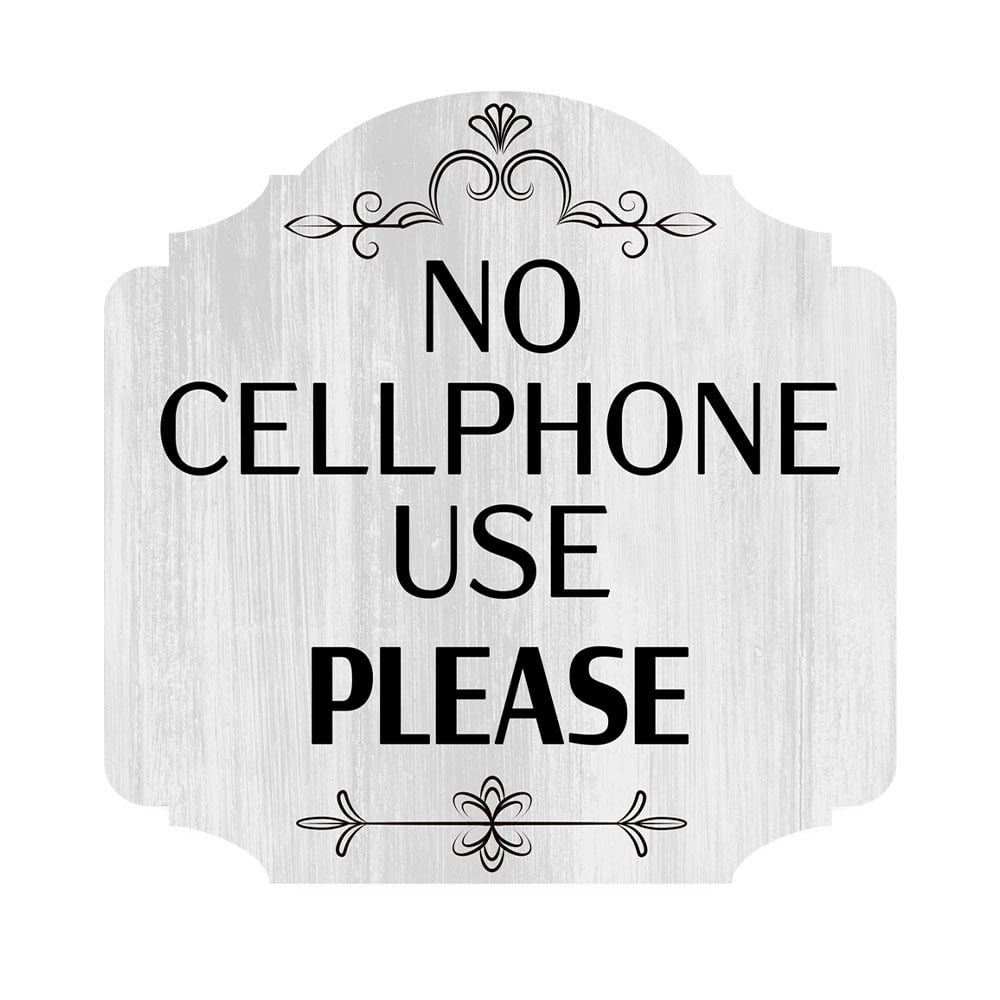 Heritage Plus No Cell Phone Use Please Wall or Door Sign | Office ...