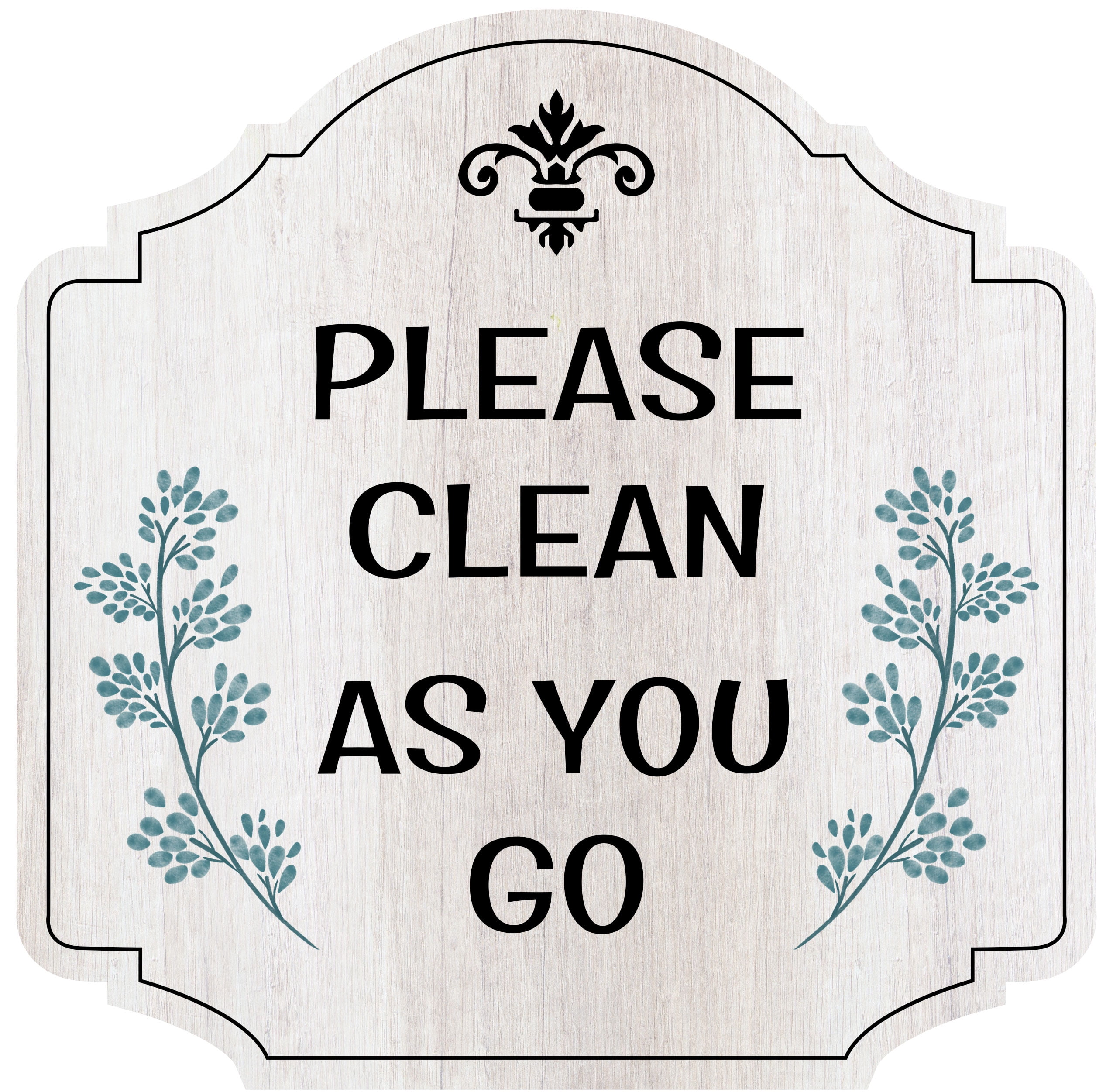 Heritage Plus Please Clean As You Go Wall or Door Sign | Public Spaces ...