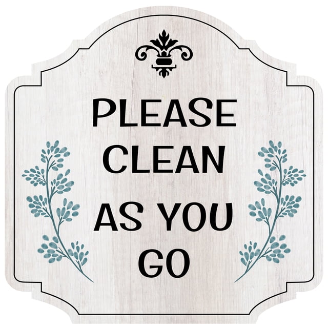Heritage Plus Please Clean As You Go Wall or Door Sign | Public Spaces ...