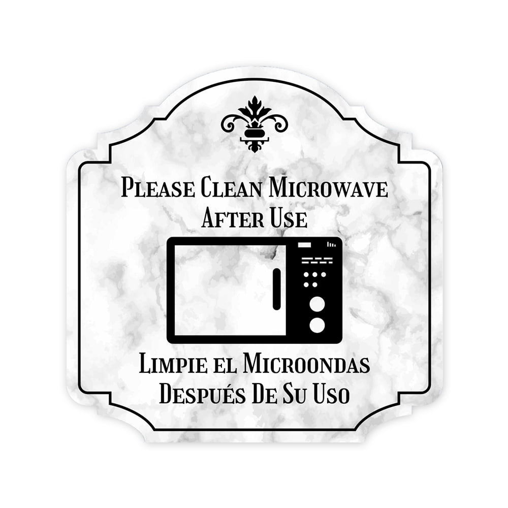 Heritage Plus Please Clean Microwave After Use Limpie el Microondas ...